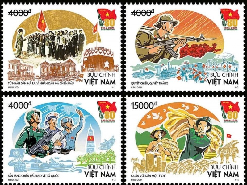 Bộ TT&TT phát hành đặc biệt bộ tem bưu chính 80 năm Ngày thành lập Quân ...